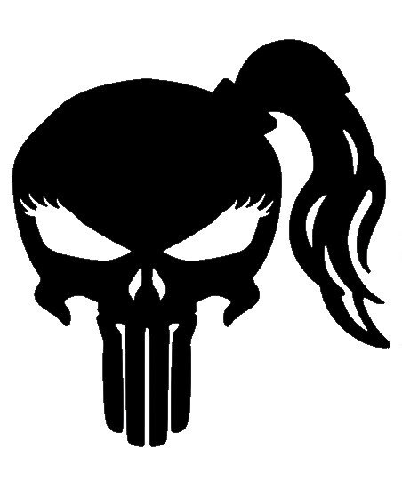 Female Punisher Vinyl Decal - Etsy