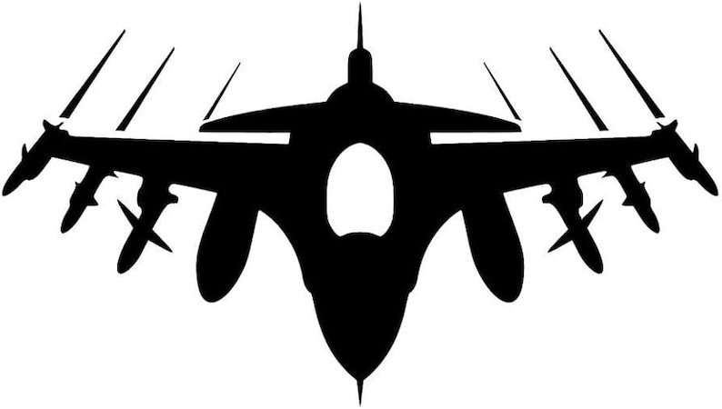 Fighter Jet Vinyl Decal - Etsy