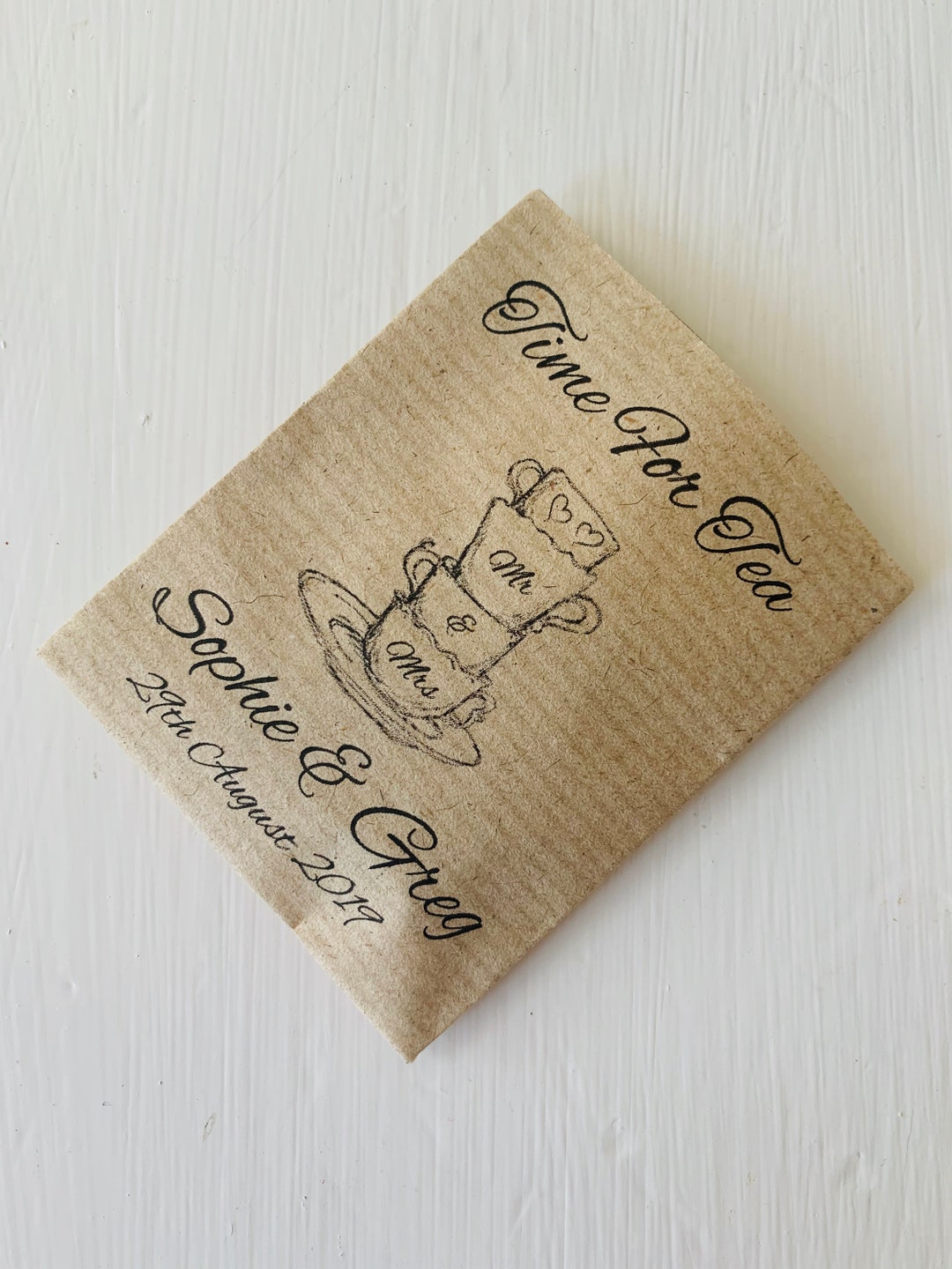Personalised Wedding Teabag Favours time for Tea Instagram ...