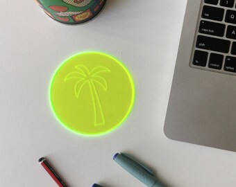 Palm Tree Coaster | Etsy