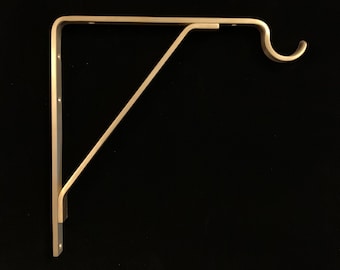 Solid Brass Square Shelf Bracket | Etsy