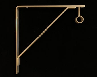 Solid Brass Square Shelf Bracket | Etsy