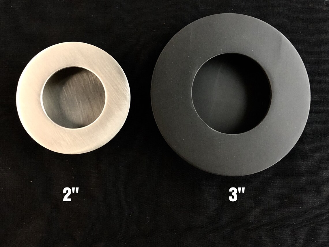 Solid Brass Round Flush Pull - Etsy