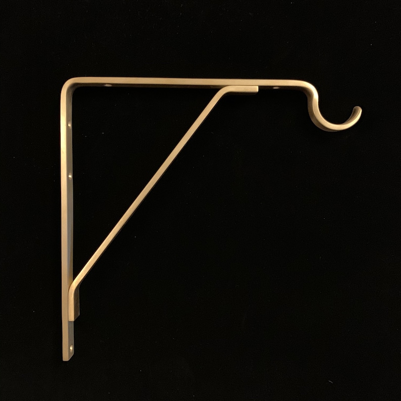 Solid Brass Loop Shelf Bracket - Etsy