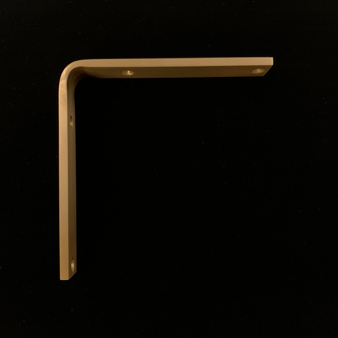 Solid Brass Plain Shelf Bracket - Etsy