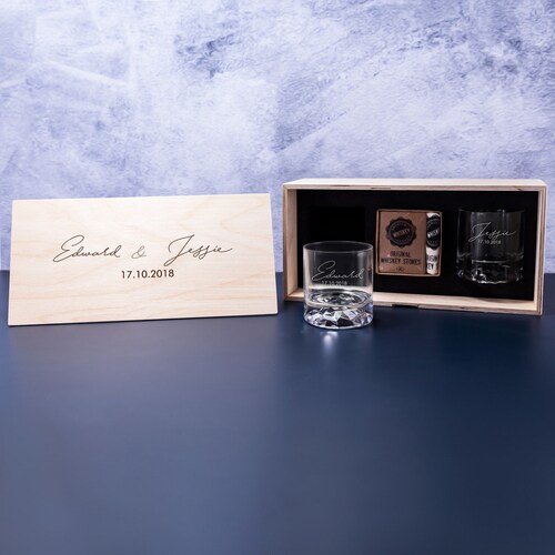 Personalized Wedding Gift Whiskey Box Gift Set for Him - Etsy