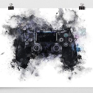 Games Controller Wall Art Games Room Gaming Poster Print Playstation ...