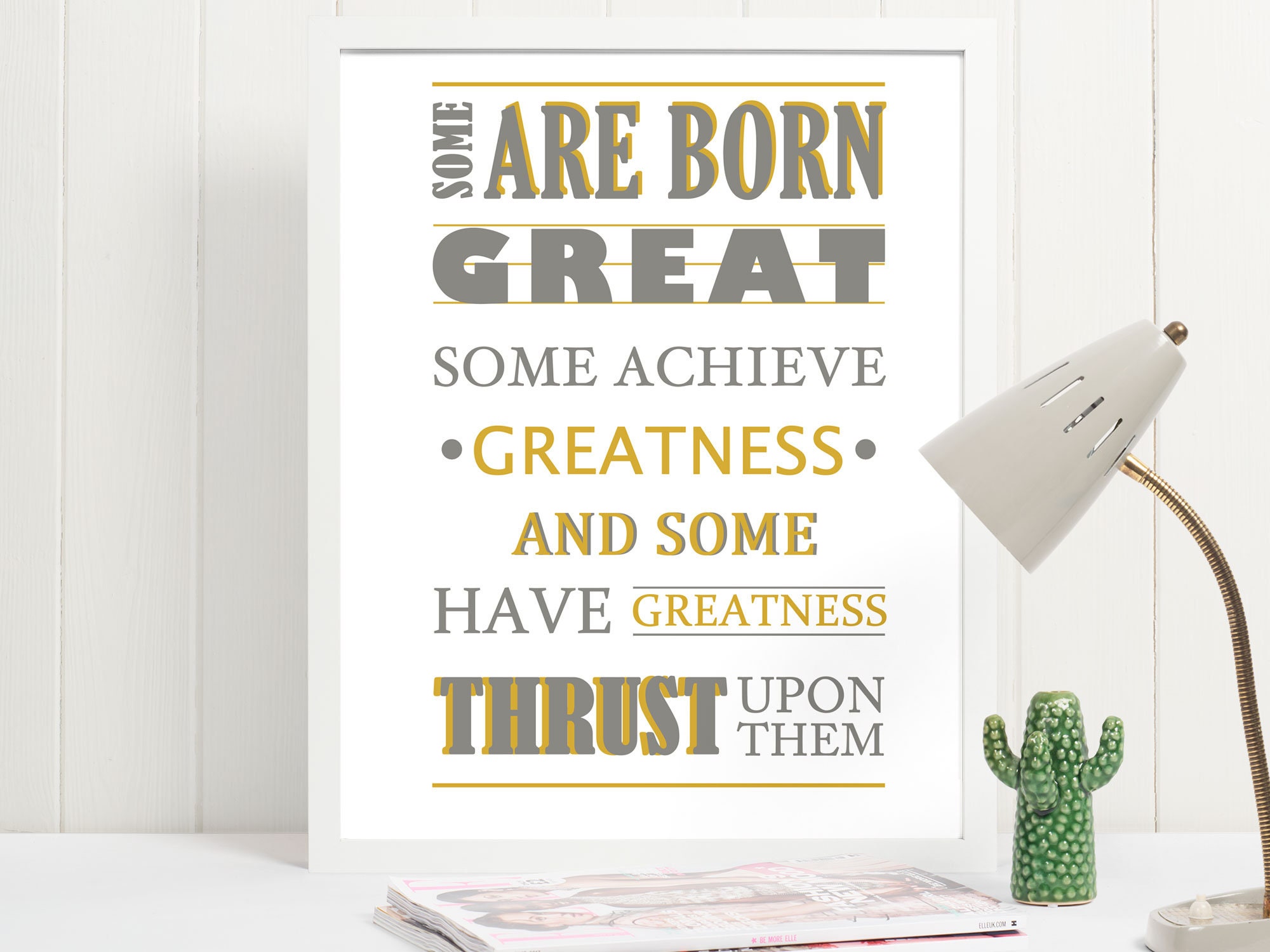 Some Are Born Great Some Achieve Greatness Quote Print Art | Etsy