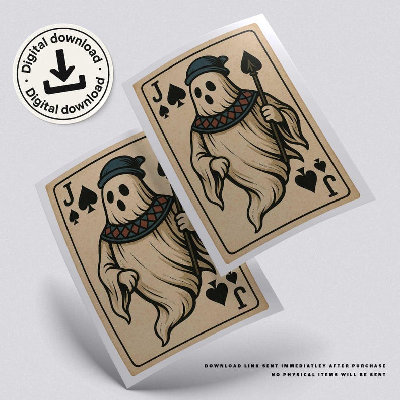 Impresión artística de la carta fantasma de la Jota de Picas - Descarga ...