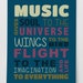 Music Gives Soul to the Universe Quote Art Poster Print - Etsy UK
