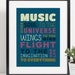 Music Gives Soul to the Universe Quote Art Poster Print - Etsy UK