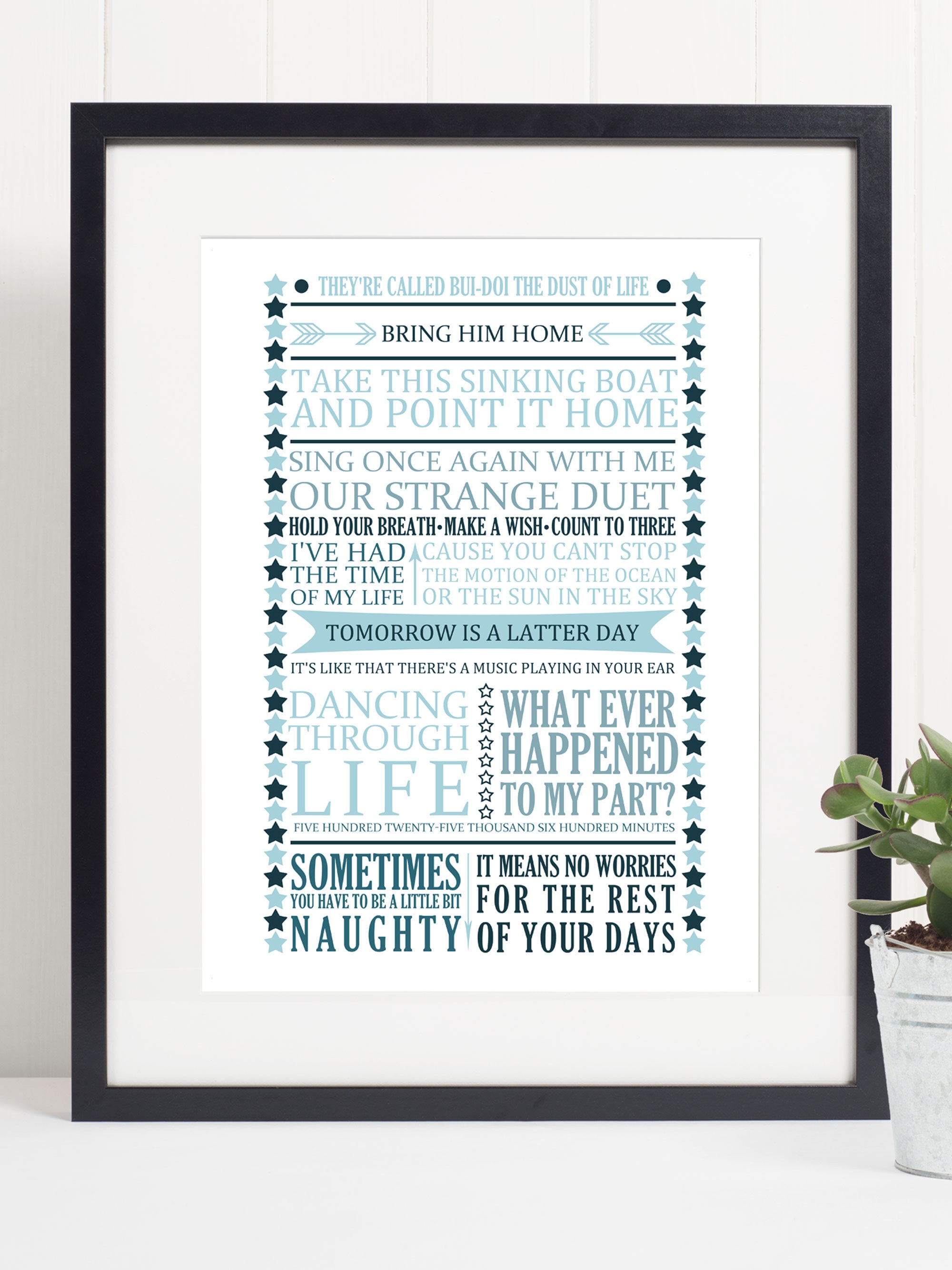 Theatre West End Musical Broadway Quote Art Print Poster - Motivational ...
