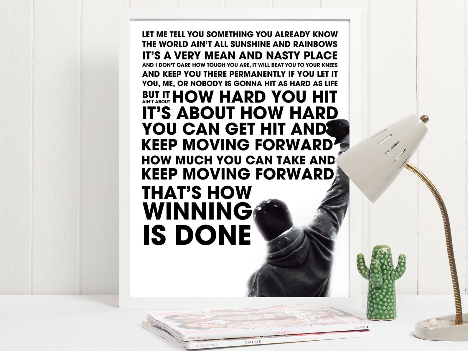 Rocky Quote Print Art Poster Inspirational Motivational Wall Art That's ...