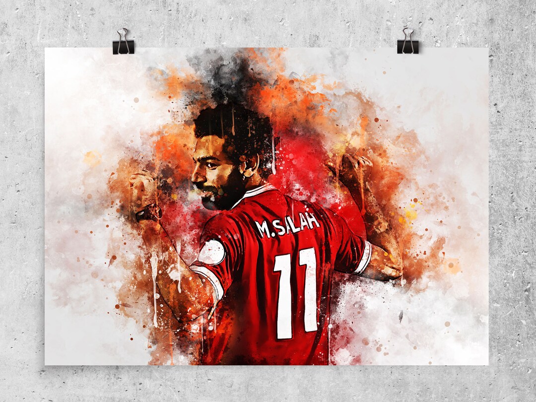 Mo Salah - Wall Art - Football - Poster - Print - Liverpool - Etsy UK
