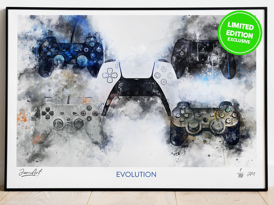 Gaming Evolution Playstation Wall Art Limited Edition PS Controller ...