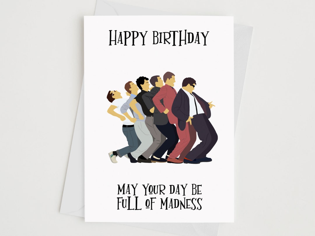 Madness Birthday Card | Personalised | Birthday Greeting Card | Ska Fan ...
