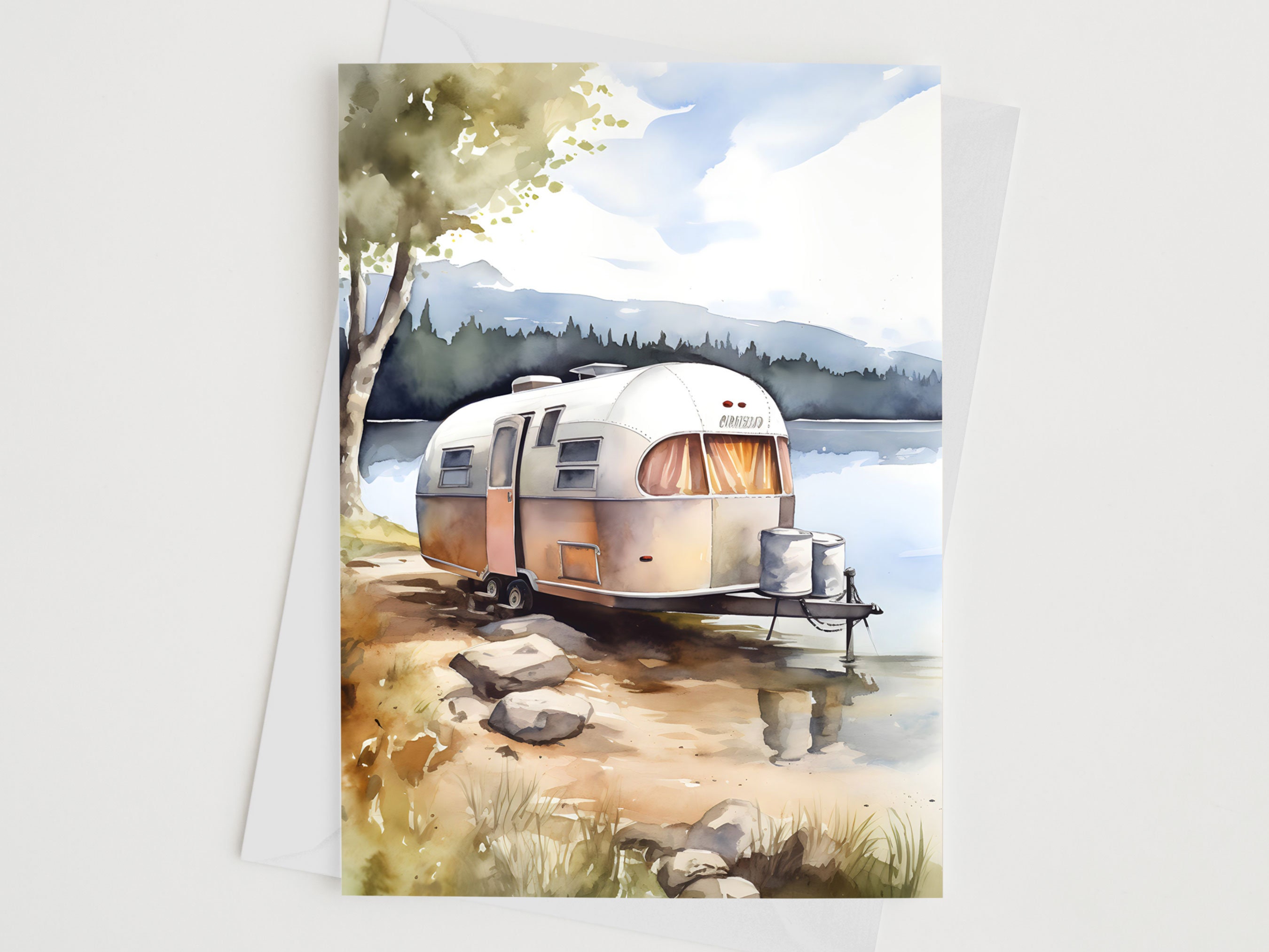 Airstream Card | Camper | Trailer | Greetings Card | Fathers Day Card ...