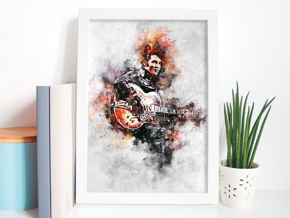 Elvis 68 Comeback Icon Wall Art Splatter Art Poster - Etsy UK