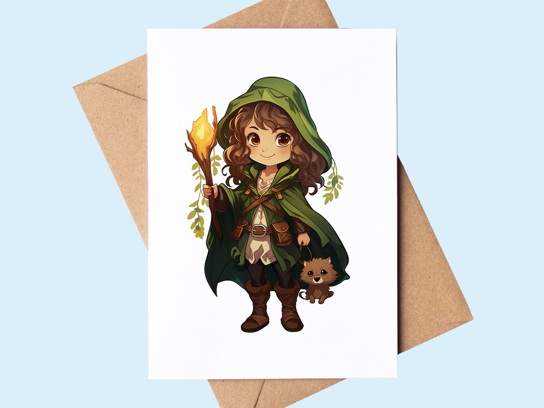 Fantasy RPG Character Greeting Card | Druid | Personalised | Fun ...