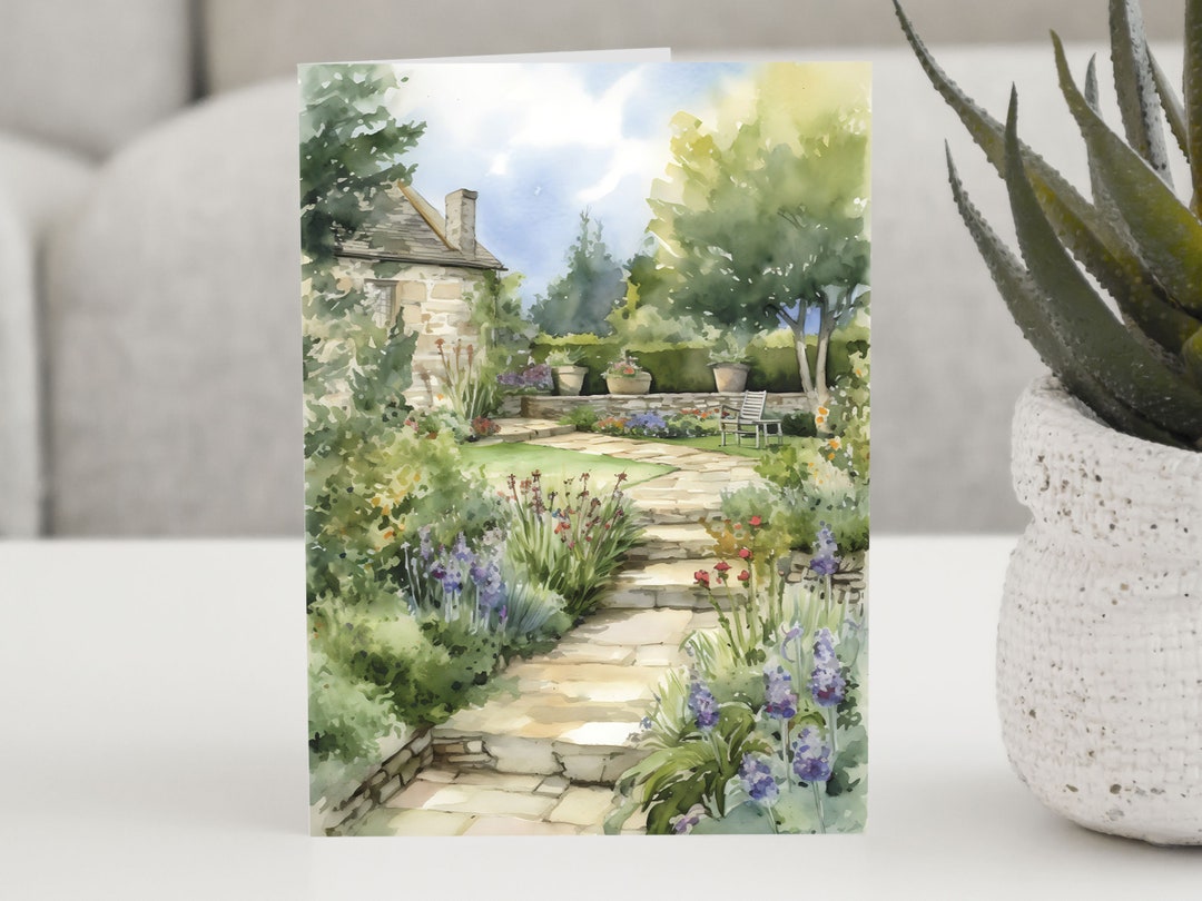 English Country Garden Greetings Card | English Countryside Image ...
