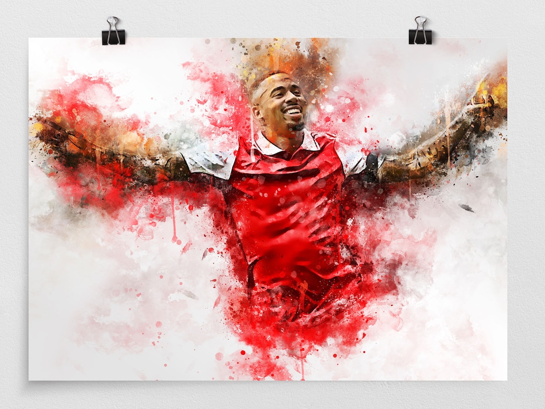 Gabriel Jesus - Wall Art - Football - Poster - Print - Art - Arsenal - Etsy