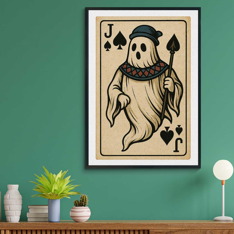 Impresión artística de la carta fantasma de la Jota de Picas - Descarga ...