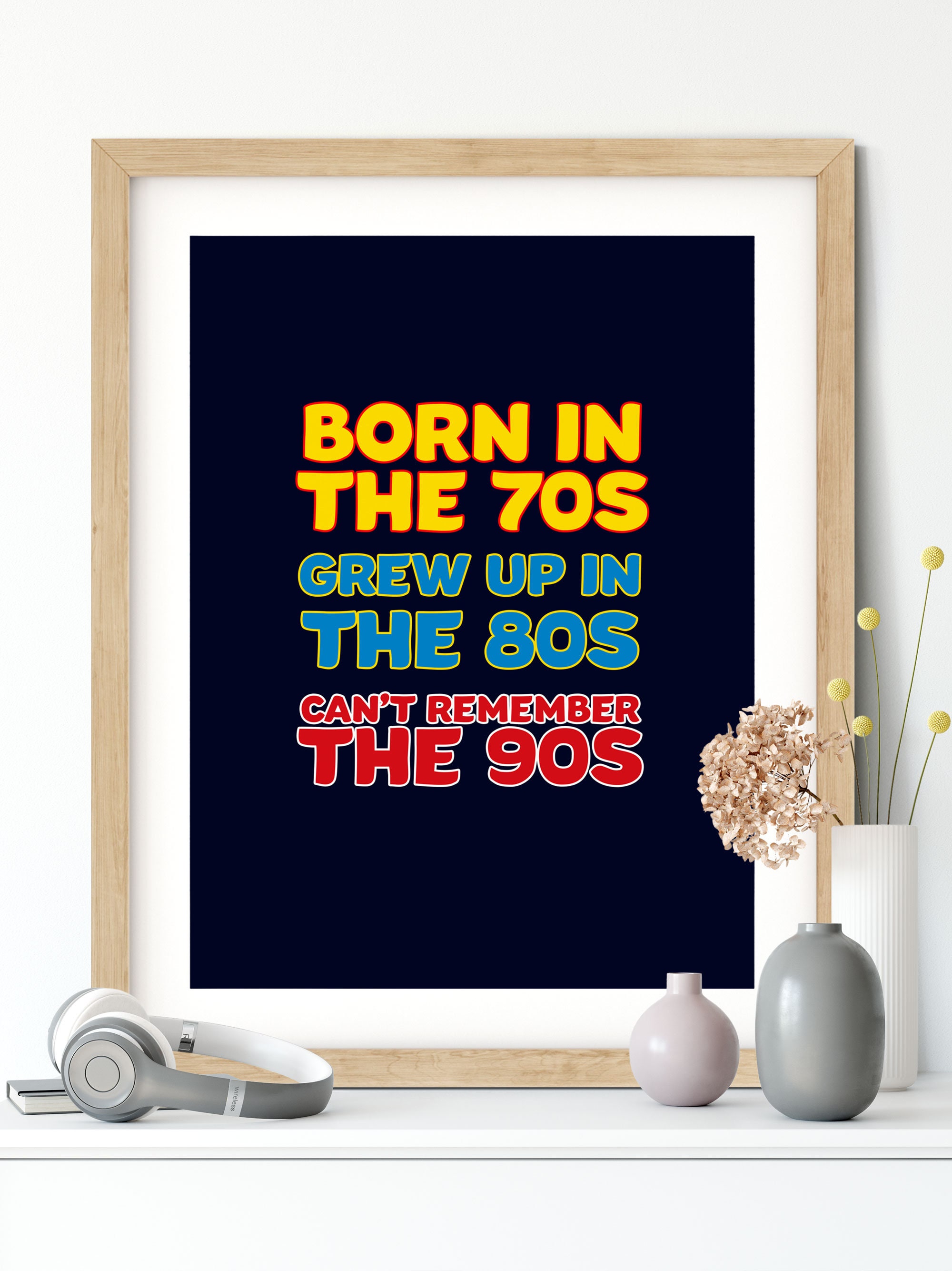 Born In The 70s Grew Up In The 80s Print Motivational | Etsy