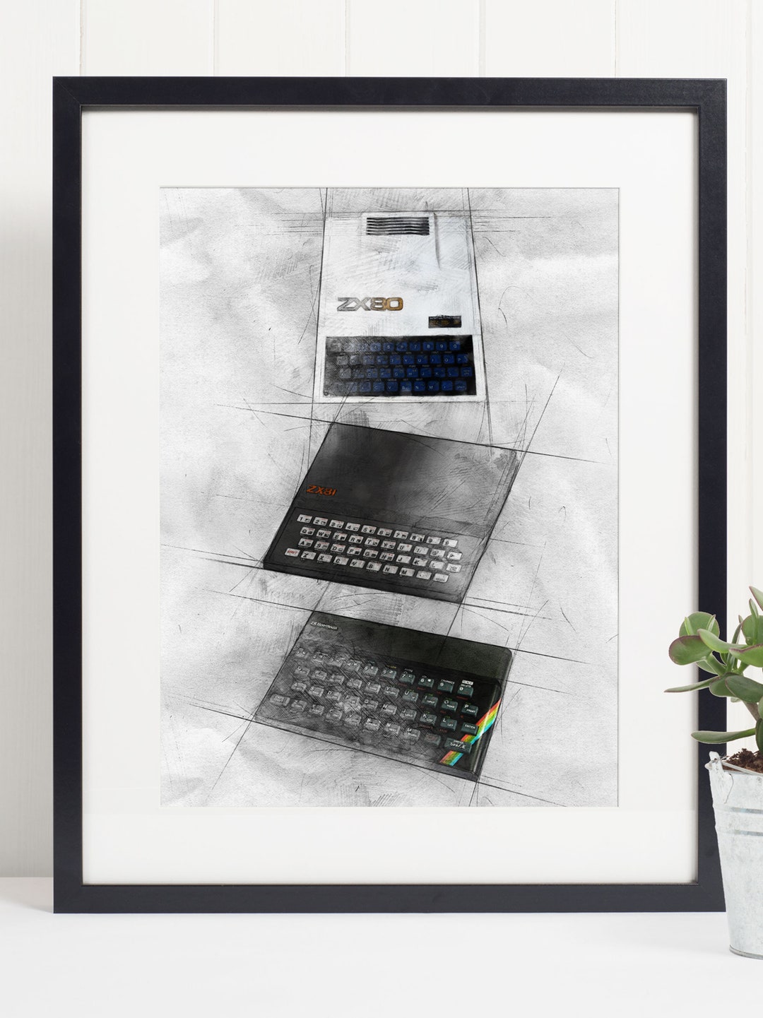 Evolution of the Sinclair Spectrum - Art Poster Print Portrait - Retro ...