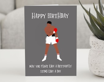 Personalised Boxing Birthday Card - Etsy UK