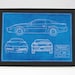 Knight Rider Blueprint KITT Trans Am 80s TV Cars Art Poster Print - Etsy UK