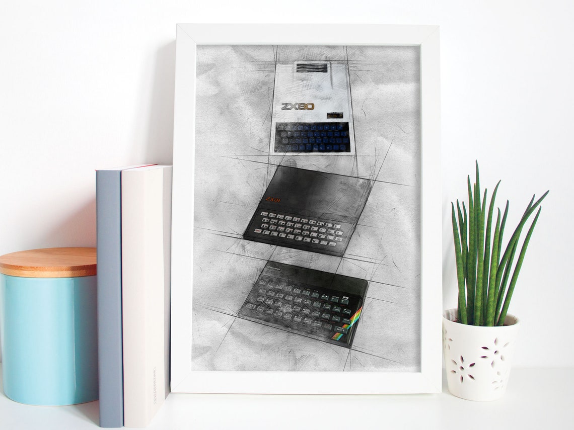 Evolution of the Sinclair Spectrum Art Poster Print Portrait - Etsy