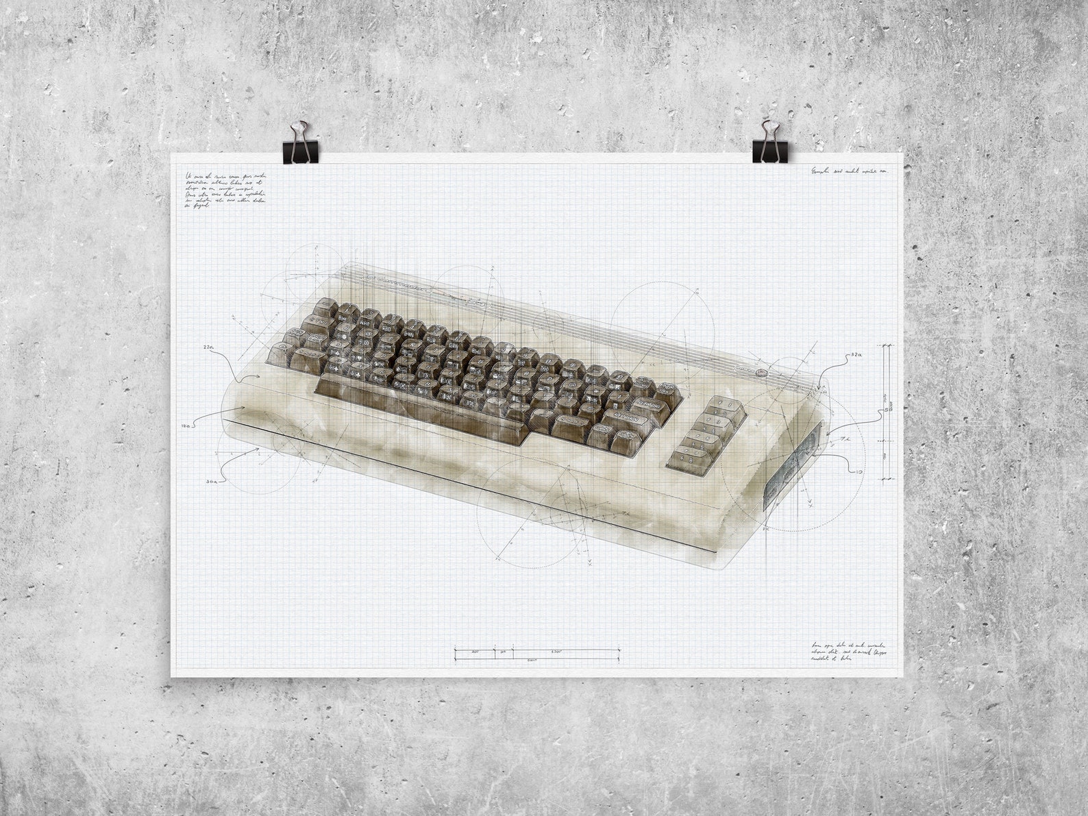 Commodore 64 Computer Concept Sketch Art Poster Print - Etsy