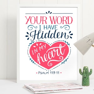 Psalm 119 Your Word I Have Hidden in My Heart, Bible, Religion ...