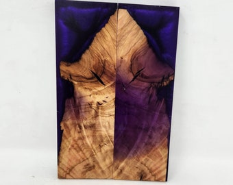 Set of Hybrid Stabilized Bookmatched Olive Wood With Green Alumilite ...