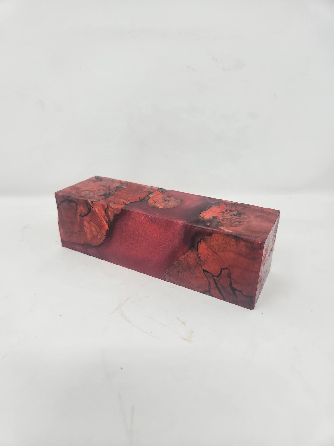 Hybrid Stabilized Red Dyed Spalted Maple With Bright Red Alumilite ...
