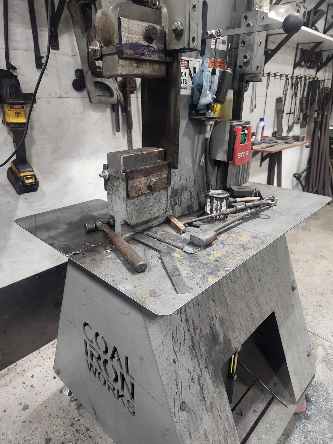 Coal Iron Press 10g Sheet Metal 36" X 24" Work Table Top With Radius ...