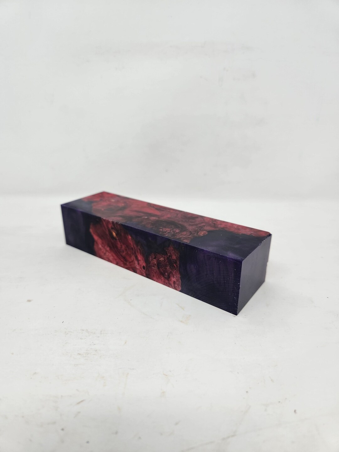 Hybrid Stabilized Red Dyed Spalted Maple Burl With Violet Purple ...