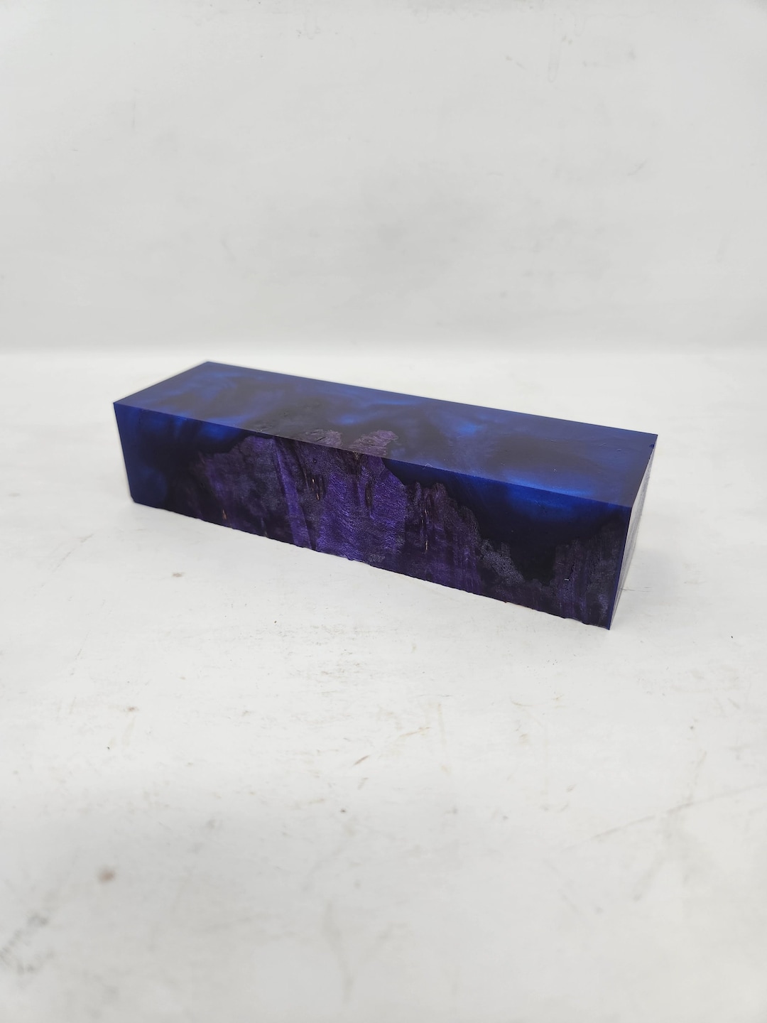 Hybrid Stabilized Purple Dyed Spalted Maple Burl With Blue Alumilite ...