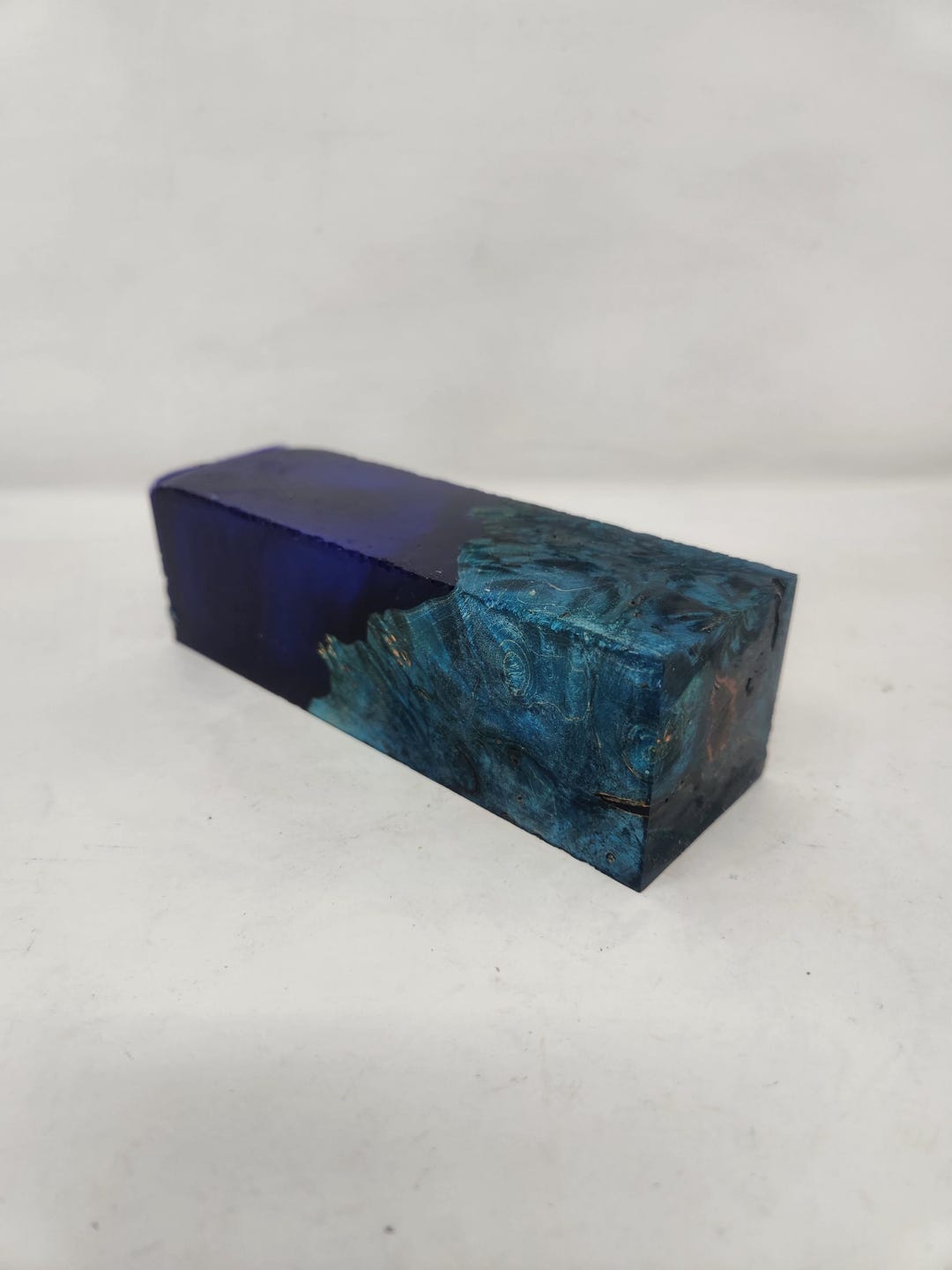 Hybrid Stabilized Blue Dyed Figured Big Leaf Maple Burl With Blue ...