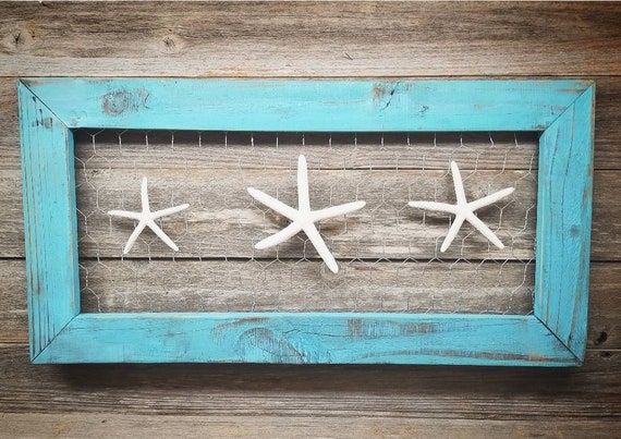 Beach Wall Decor Starfish Decor Rustic Coastal Decor - Etsy