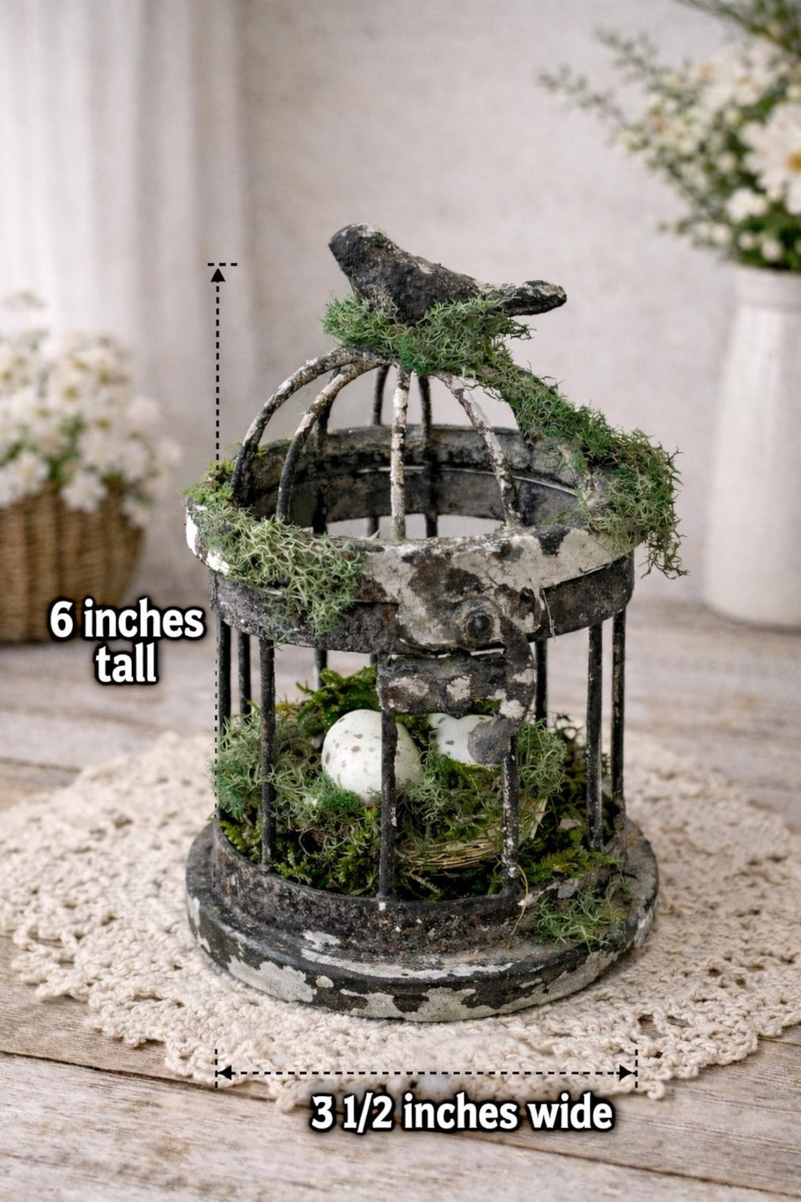 Mini Birdhouse Decor | Cottagecore Tiered Tray Decor | Rustic Farmhouse ...