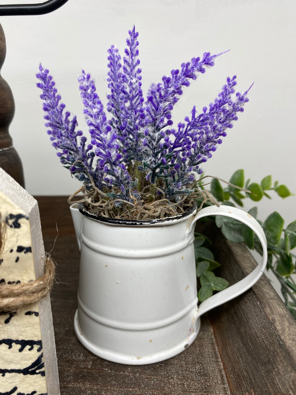 Spring Arrangement Lavender Tiered Tray Decor Tier Tray - Etsy