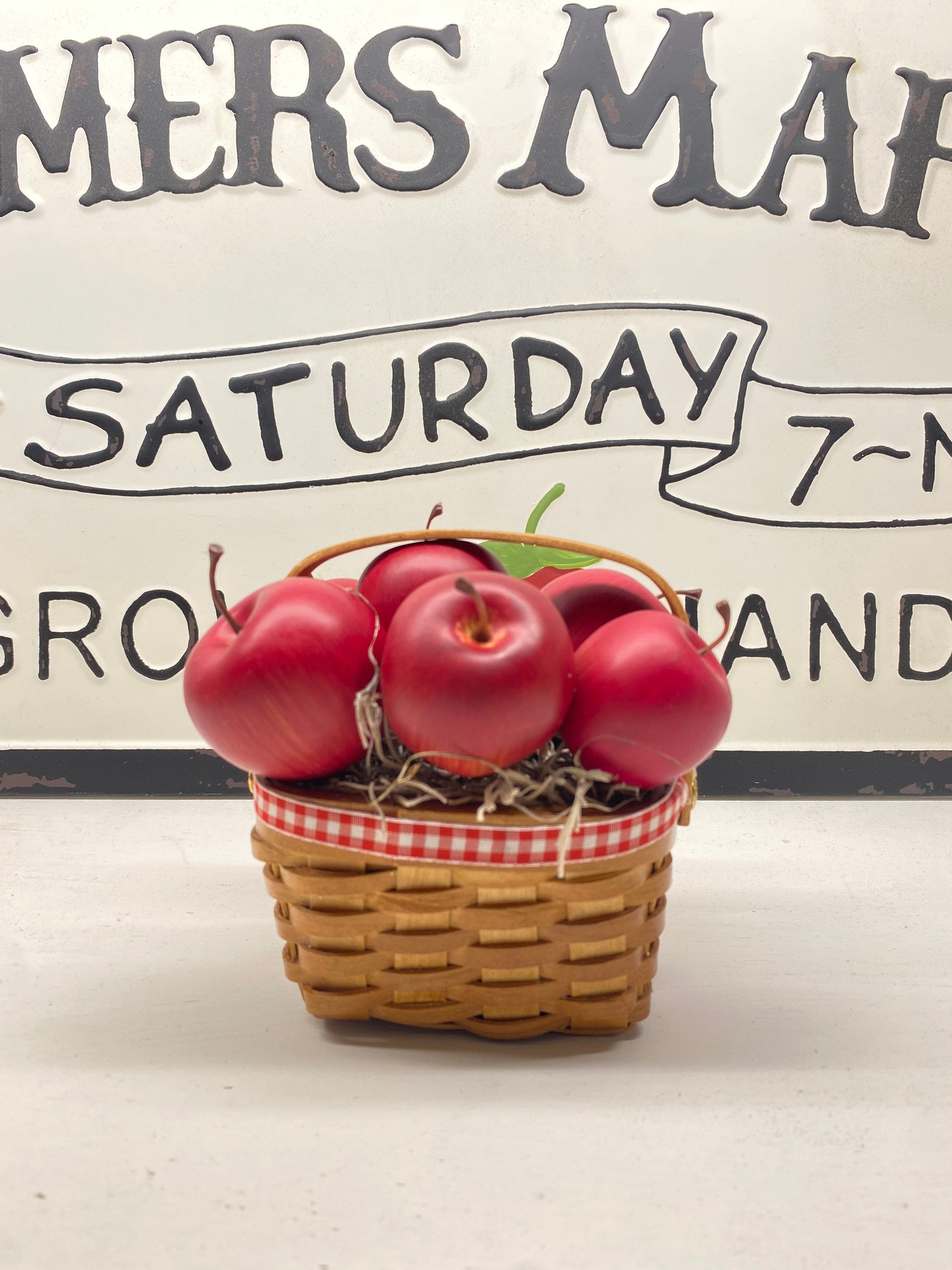 Apple Decor Mini Basket of Apples Apple Tier Tray Decor - Etsy