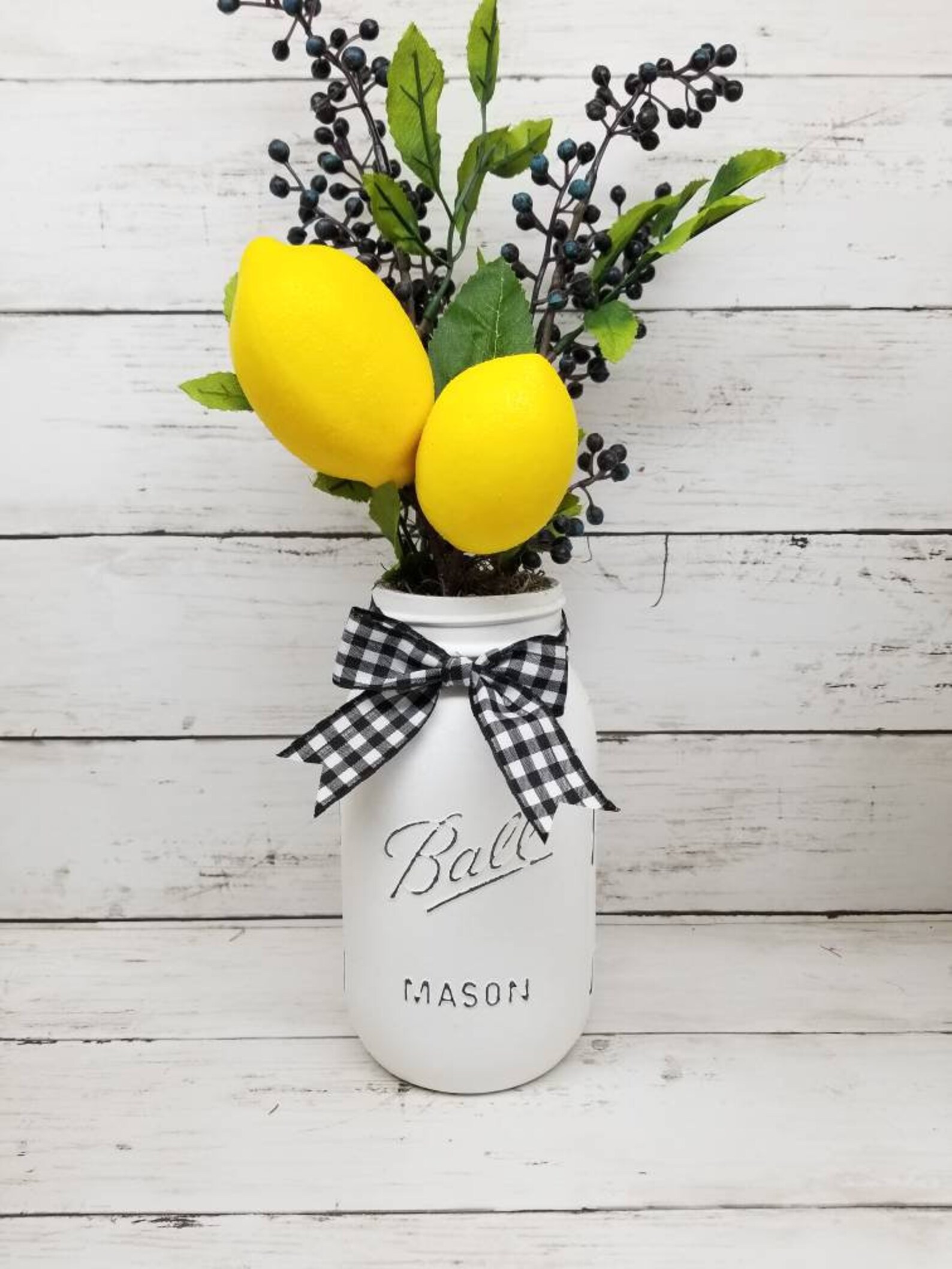 Lemon Centerpiece Lemon Mason Jar Decor Lemon Decor Lemon - Etsy
