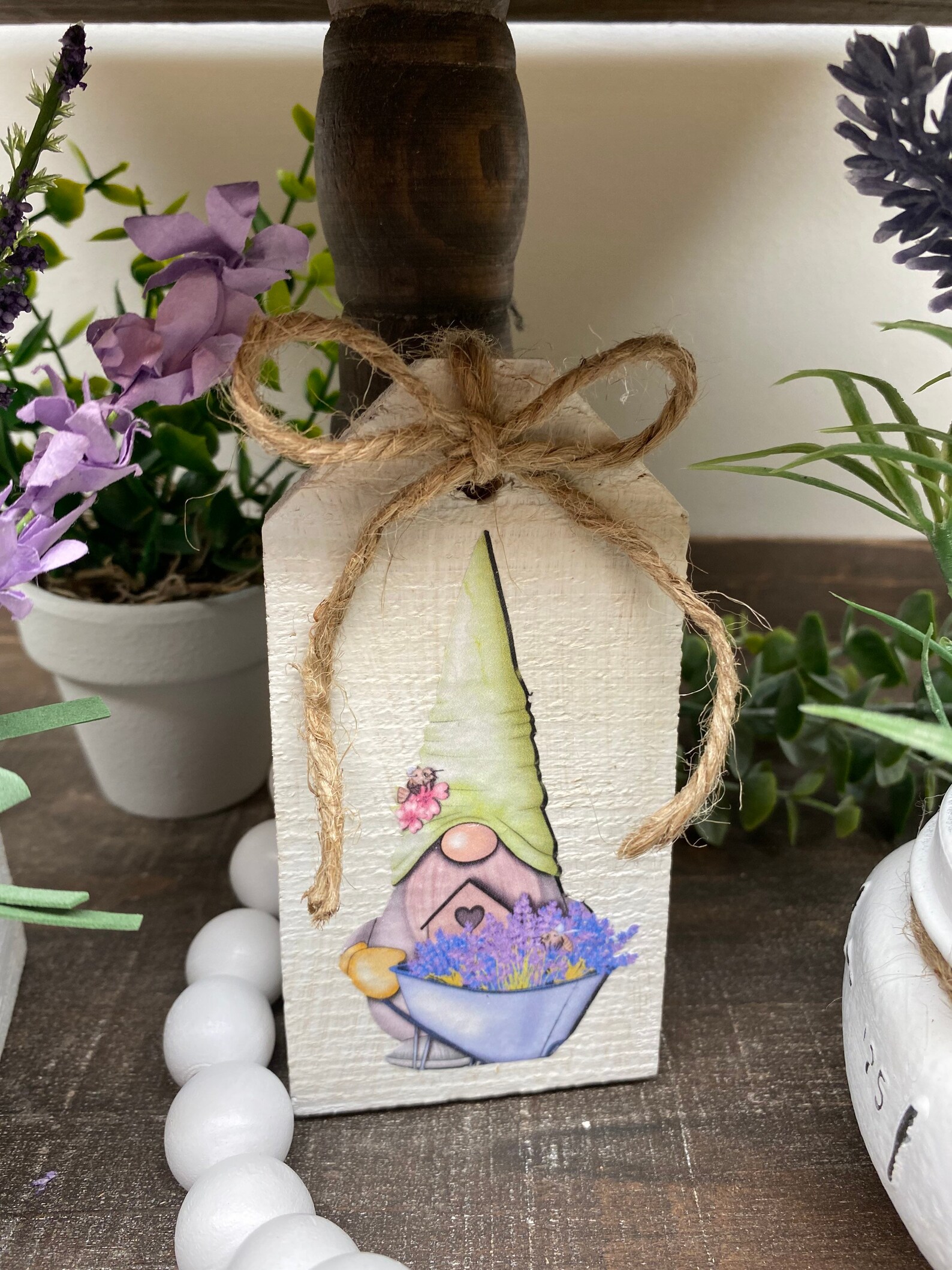 Spring Arrangement Lavender Tiered Tray Decor Tier Tray - Etsy