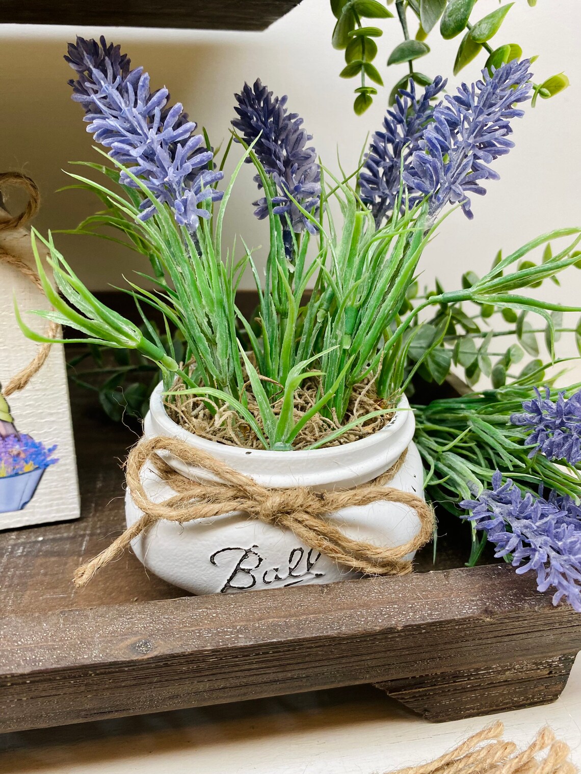 Spring Arrangement Lavender Tiered Tray Decor Tier Tray - Etsy