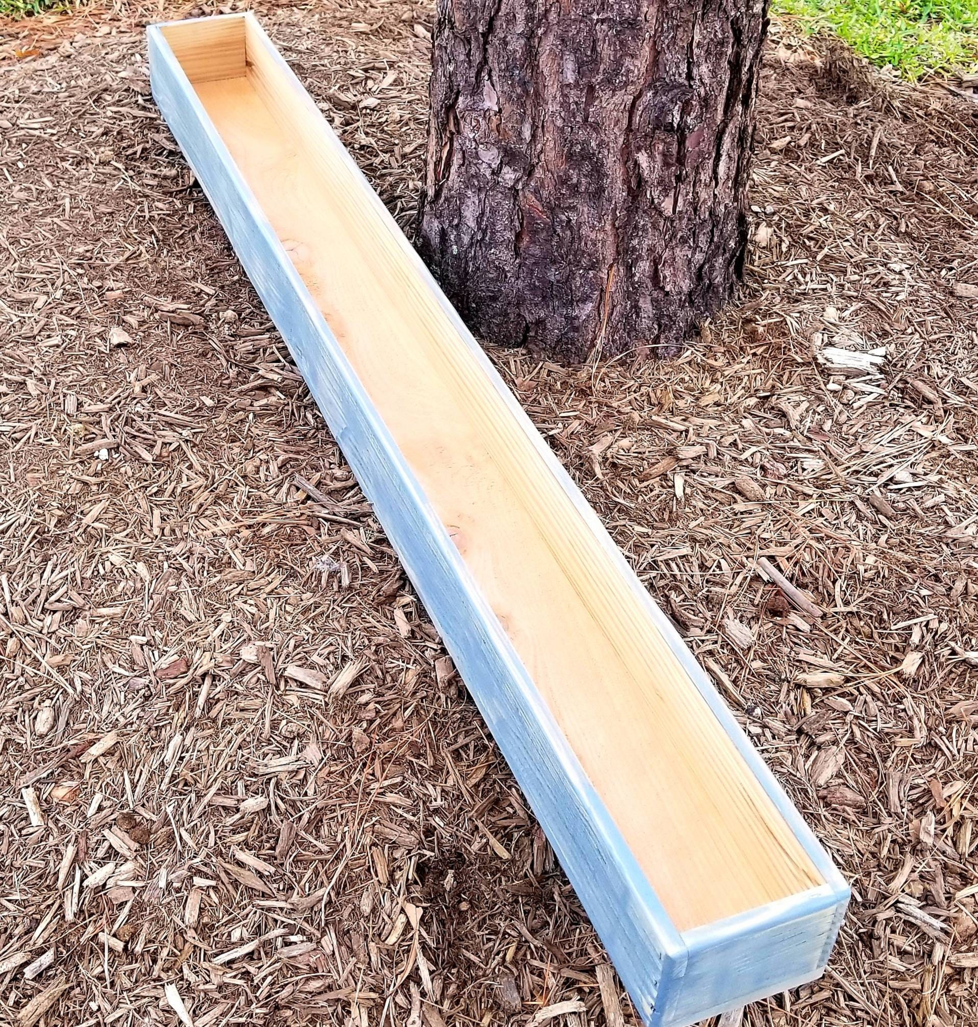 Rustic Wooden Planter Box Set | Farmhouse Window Box | Handmade Wood ...