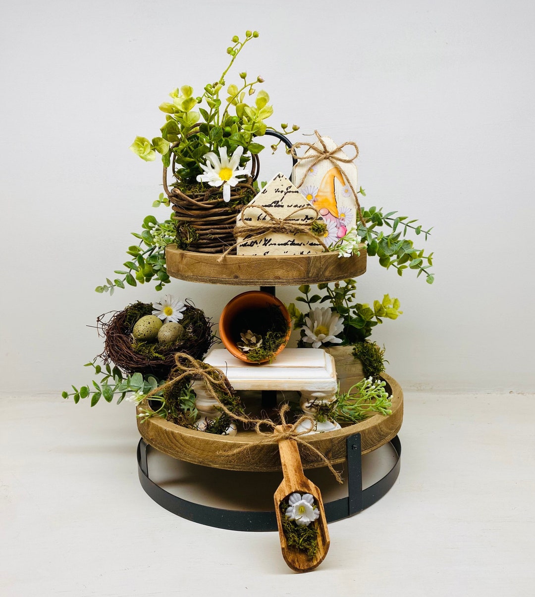 Summer Tiered Tray Decor, Summer Decor, Farmhouse Tiered Tray Decor ...