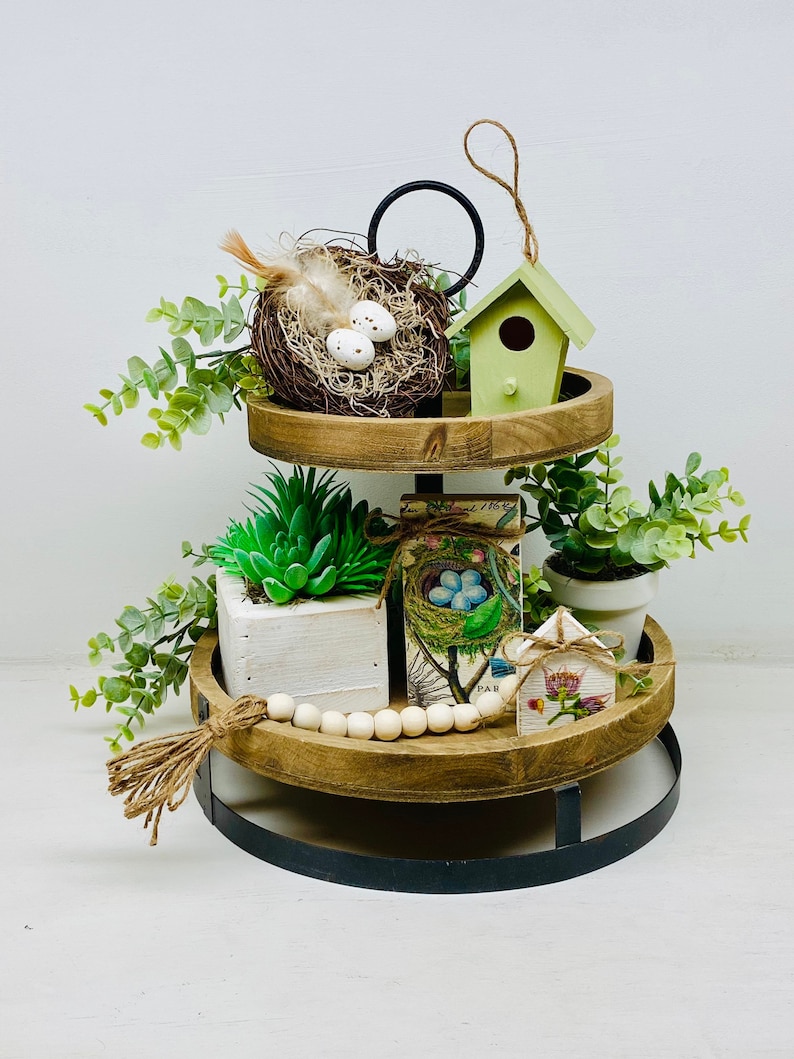 Spring Tiered Tray Bundle Farmhouse Tier Tray Decor Cottage - Etsy