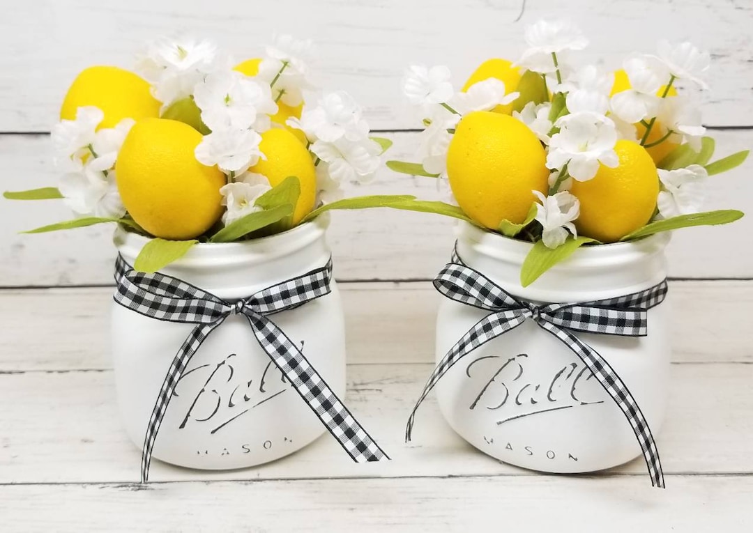 Lemon Tiered Tray Decor, Lemon Kitchen Decor, Lemon Wedding Decor ...